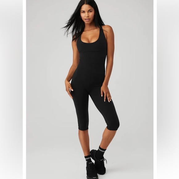 ALO Yoga | Pants & Jumpsuits | Alo Yoga Airbrush Phusique Onesie Black ...